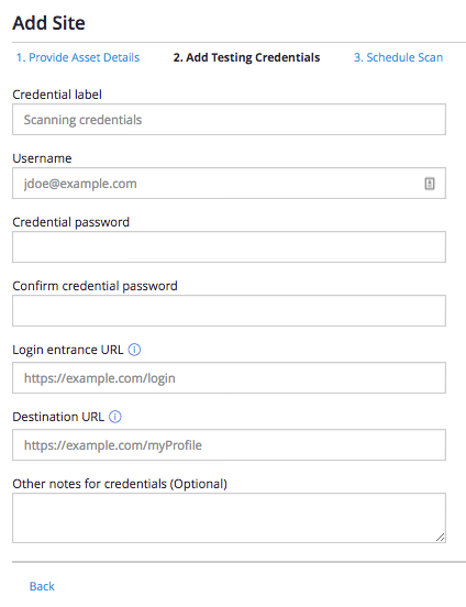 Adding a Site :: WhiteHat Security Docs