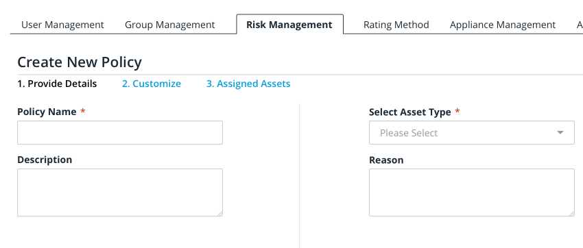 Customizing Values by Policies :: WhiteHat Security Docs